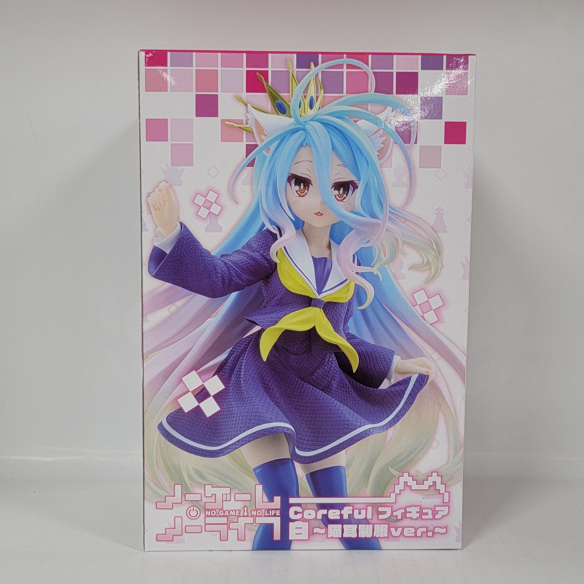 No Game No Life Coreful Shiro Figure – White Cat-Ear Uniform Ver ...